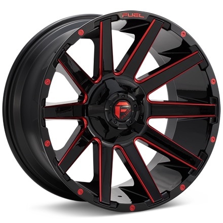 Fuel Off-Road Contra Black w/Red Accent