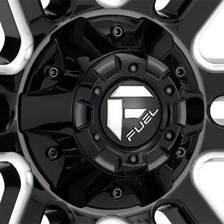 Fuel Off-Road Rage 6 Gloss Black w/Milled Accent