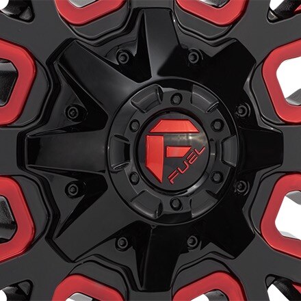 Fuel Off-Road Stroke Black w/Red Accent