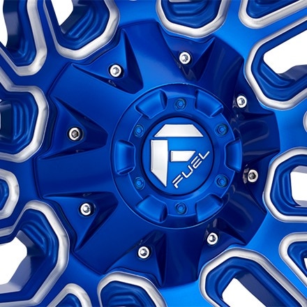 Fuel Off-Road Typhoon Anodized Blue w/Milled Accent
