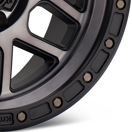 KMC KM544 Mesa Black Machined w/Grey Tint