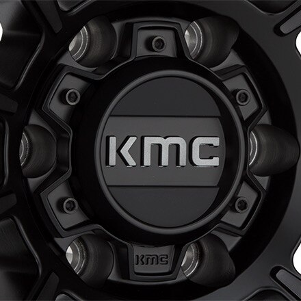 KMC KM547 Carnage Satin Black Machine w/GreyTint