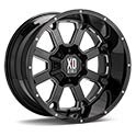 XD Wheels XD825 Buck 25 Black w/Milled Accent
