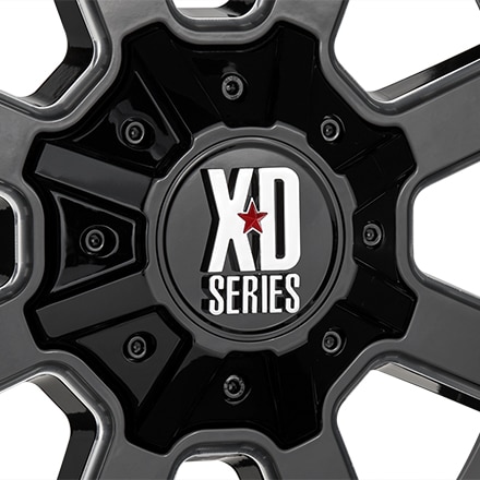 XD Wheels XD825 Buck 25 Black w/Milled Accent