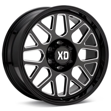 XD Wheels XD849 Grenade 2 Gloss Black w/Milled Accent